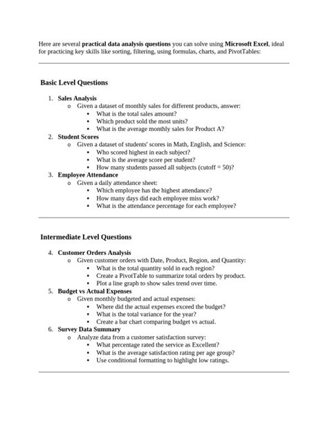 Practical Data Analysis Questions Pdf Average Data Analysis