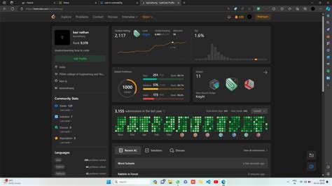 Kasi Nathan S J On Linkedin Leetcode Codingjourney Achievements