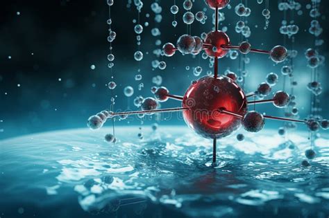 Abstract Molecular Structure Visualization Background Illustration Stock Illustration