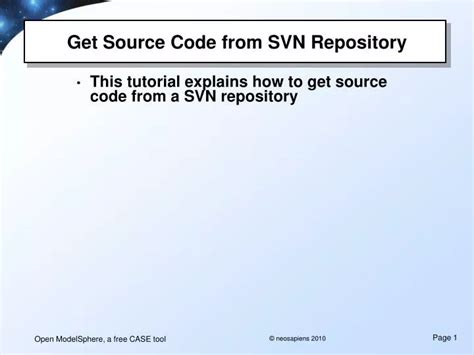 Ppt Get Source Code From Svn Repository Powerpoint Presentation Free