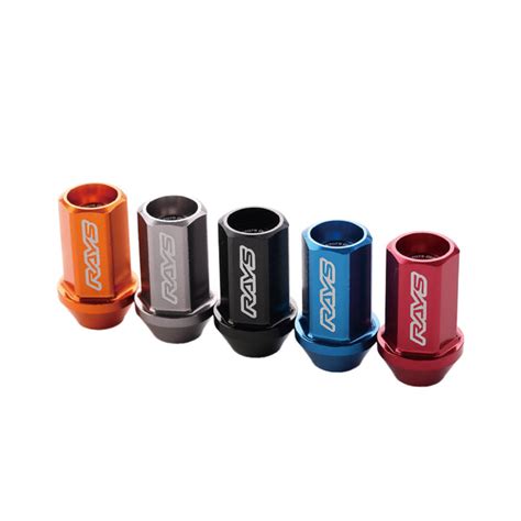 Rays Dura Nuts L37 Straight Type For 6h 24 Pc M12x15 Red