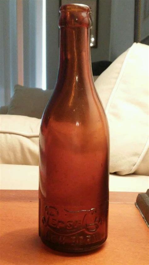 Pepsi Cola Amber Brown Glass Soda Bottle New Bern Registered