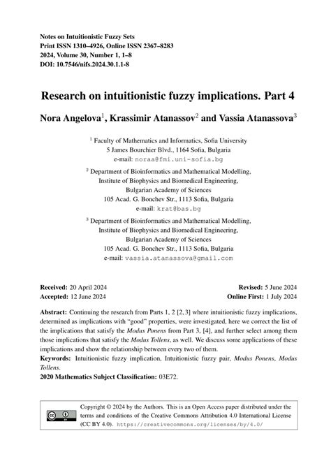 Pdf Research On Intuitionistic Fuzzy Implications Part 4