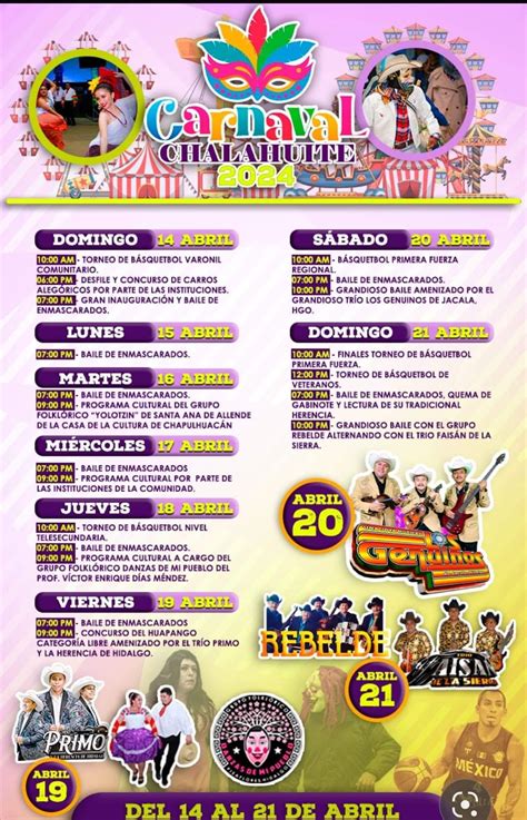 🎡 Carnaval Chalahuite 2024👢 Te Dónde Hay Feria Hidalgo