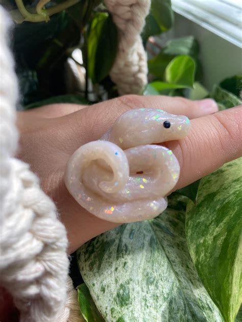 Opal Ball Python Ring Etsy