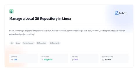 Manage A Local Git Repository In Linux Comptia Linux Labex