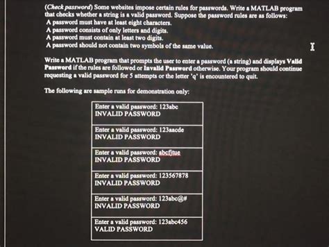 Solved I Check Password Some Websites Impose Certain Rules