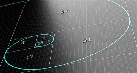 premium photo fibonacci spiral over 3d black background with grid