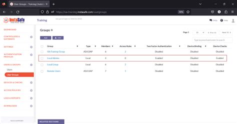Configuring Local Groups