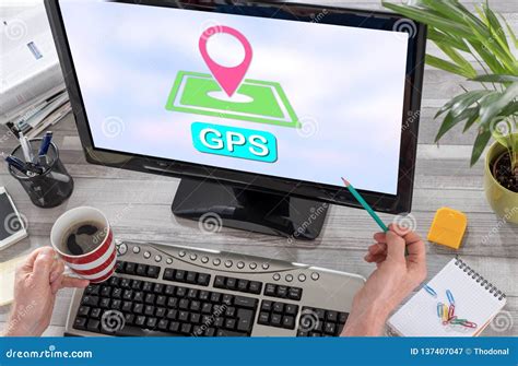 Gps Concept On A Computer Stock Image Image Of Transport