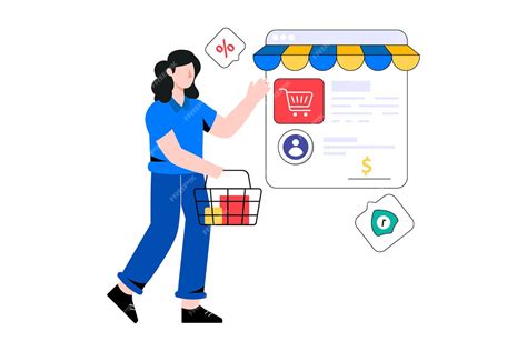 Premium Vector E Commerce Flat Style Design Vector Illustration Stock Illustration