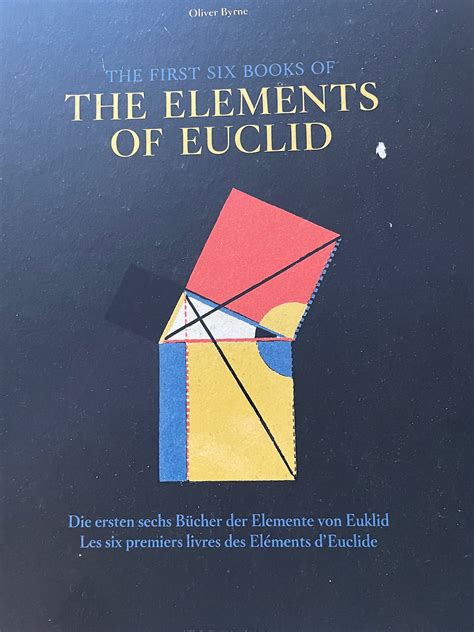Oliver Byrne The First Six Books Of The Elements Of Euclid By Werner Oechslin H Tew Used