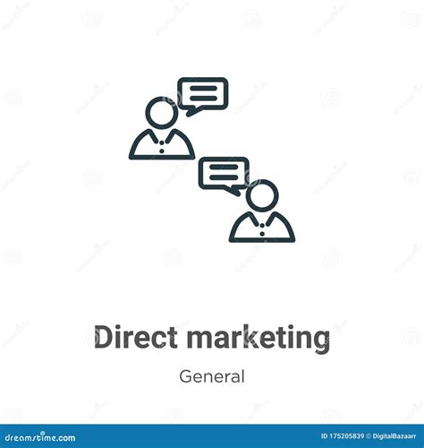 Direct Marketing Outline Vector Icon Thin Line Black Direct Marketing