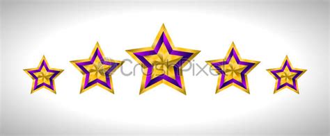 Set Different Types And Forms Of Gold Color Stars Illustration Stock