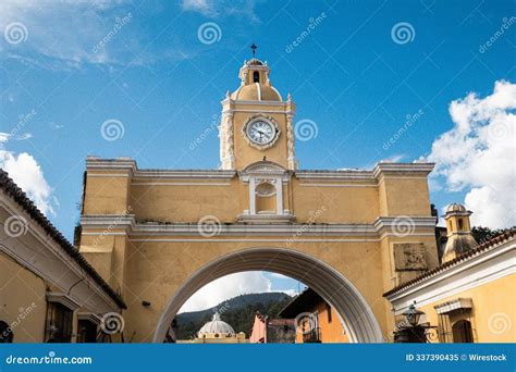 The Famous Santa Catalina Arch In Antigua Guatemala Central America
