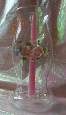 Very Rare Pfaltzgraff Tea Rose Glass Hurricane Lamp 127149748
