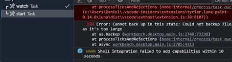 Shell Integration Failed Warning When Tasks Are Run · Issue 150194 · Microsoftvscode · Github