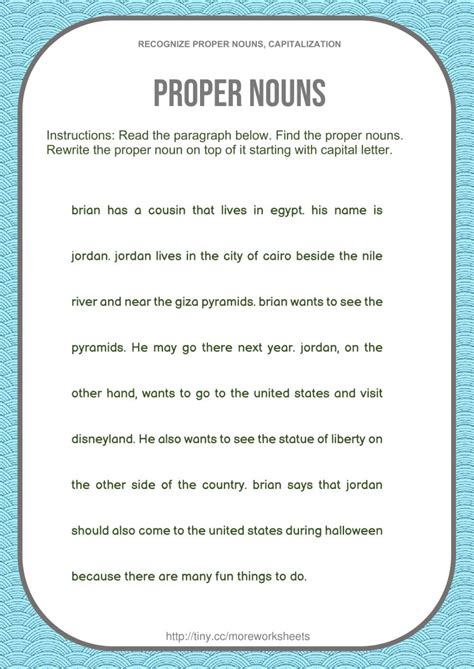 Proper Nouns Activity Artofit