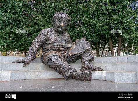 The Albert Einstein Memorial In Washington D C Is A Striking Bronze