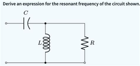 Impedance What Is The Resonant Frequency Electrical Engineering