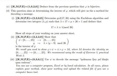 Solved 3 A Usual Way To Encrypt Messages Written In English