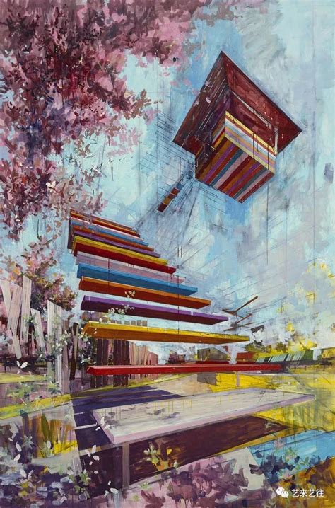 深度空间绘画深度空间绘画简单深度空间美术作业画大山谷图库