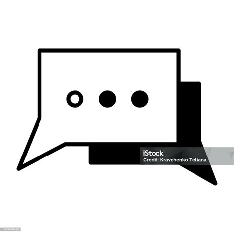 채팅 메시지 아이콘입니다 말하기 아이콘입니다 대화 상자 채팅 음성 거품 벡터 일러스트레이션 스톡 이미지 Brand Name Online Messaging Platform에