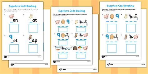 Superhero Code Breaking Worksheet Worksheet Teacher Made