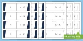 One Step Linear Equations PowerPoint Teacher Made Twinkl