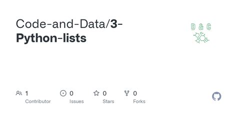 Github Code And Data Python Lists