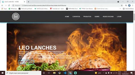 Leandro De Oliveira Custódio On Linkedin Site Fast Food Feito Com Html