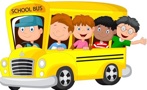 Autobús Escolar Con Niños Felices 9339962 Vector En Vecteezy