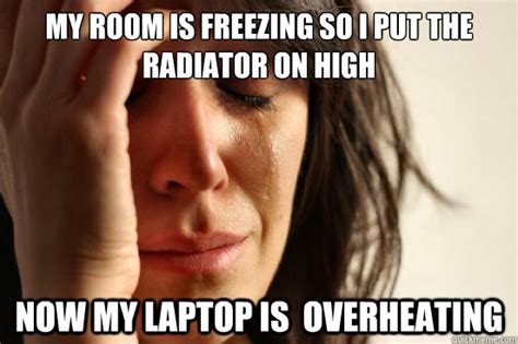 My Room Is Freezing So I Put The Radiator On High Now My Laptop Is