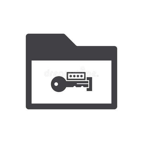 Folder Password Lock Icon Stock Illustration Illustration Of Unlock