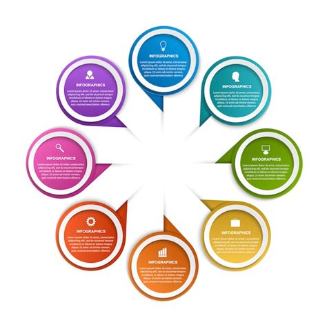 옵션 인포 그래픽 템플릿 프리미엄 벡터