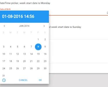 Pure Angular Date Range Picker Angular Script