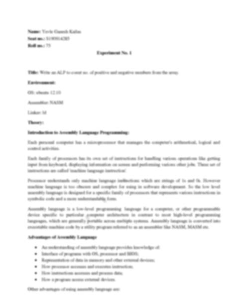 Solution Microprocessor Lab Manual Savitribai Phule Pune University Sppu Studypool