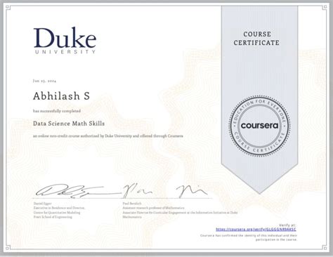 abhilash s on linkedin coursera dukeuniversity datascience