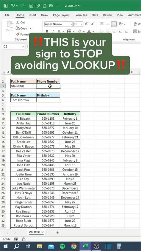 VLOOKUP Cheat Sheets For Excel Users