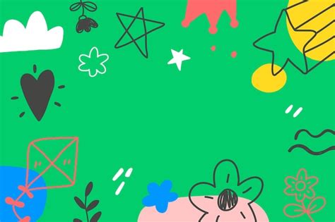 손으로 그린 낙서 배경 무료 벡터