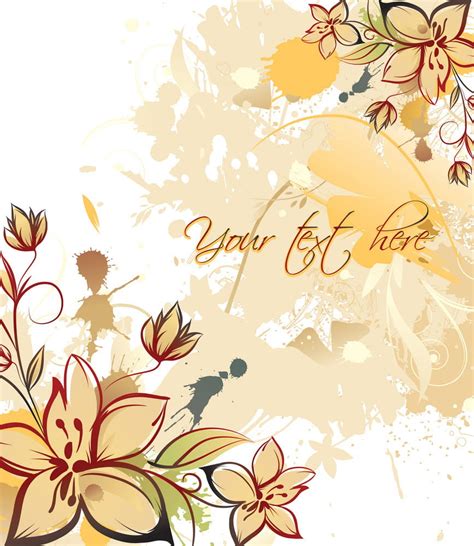 그런 지 벡터와 빈티지 꽃 배경 Eps Ai Uidownload