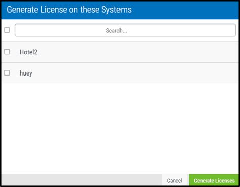 Generate License On These Systems