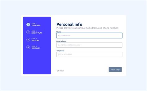 Frontend Mentor React Typescript Multi Step Form Coding Challenge Solution