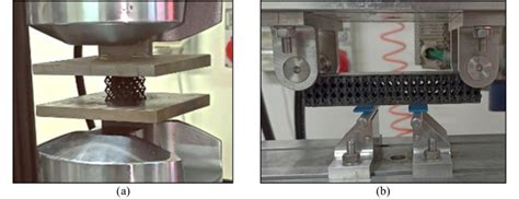 A Experimental Setups For Compressive Tests And B For Four Points Download Scientific