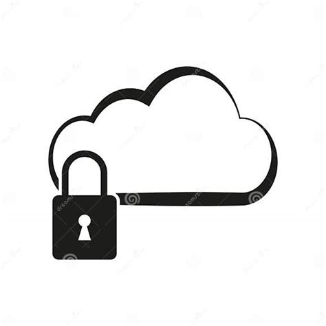 Secure Cloud Storage Data Protection Concept Privacy Lock Symbol Digital Safety Graphic