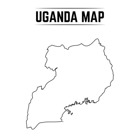 Outline Simple Map Of Uganda Vector Art At Vecteezy