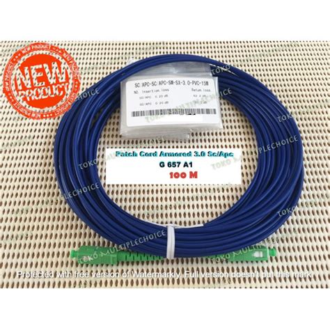 Jual Patch Cord Armored SC APC SC APC SM SX 3 0 PVC CORNING FURUKAWA 100M FURUKAWA 100M Kab
