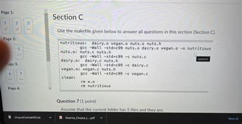 Solved Page 1 Section C Use The Makefile Given Below To