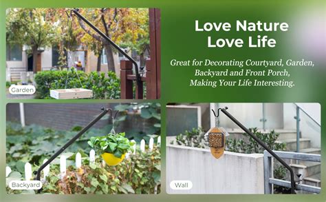 Kingsyard Heavy Duty Deck Hook 27 39 Adjustable Metal Deck Railing Hooks For Hanging Bird