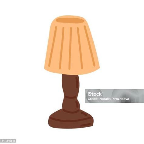 낙서 스타일로 칠해진 테이블 램프 아늑한 가을 플랫 벡터 일러스트 레이 션 0명에 대한 스톡 벡터 아트 및 기타 이미지 0명 가구 가정의 방 Istock